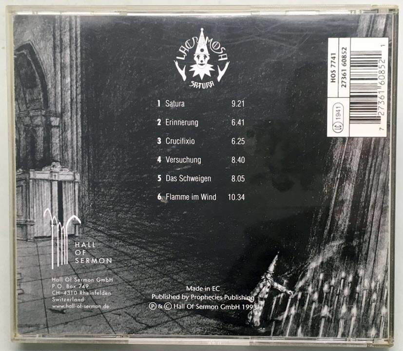 CD Lacrimosa – Satura 1993 Switzerland | Aukro